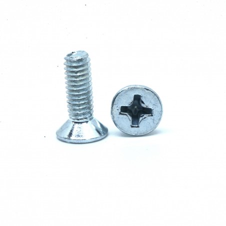 Tornillo M4 Cabeza Avellanada Plana Phillips-Estrella Acero Galvanizado